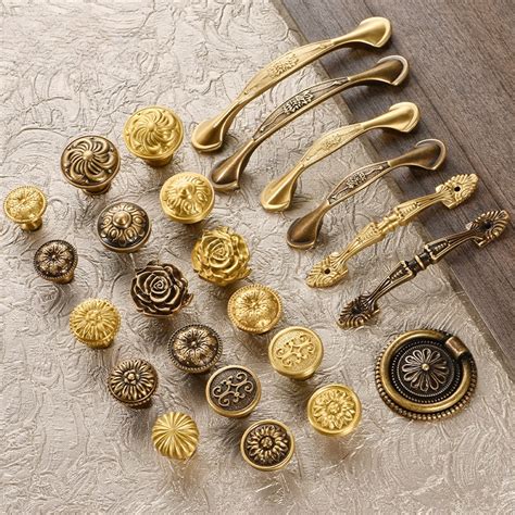 Round Brass Handle Gold Dresser Knob Drawer Cabinet Handles And Knobs Brass Wardrobe Hardware