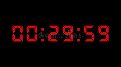 1 Minute Digital Clock Timer Green Screen 4k Animation Stock Video Video Of Concept Seconds