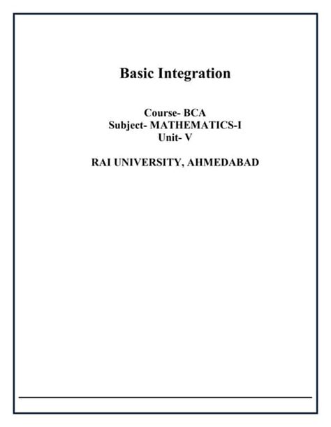 Math Lecture 10 Introduction To Integration Pdf Physics Science