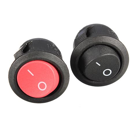 Mini Round Black Pin SPST ON OFF Rocker Switch Button Alexnld