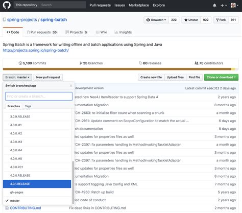 Release Process Spring Projects Spring Batch Wiki GitHub