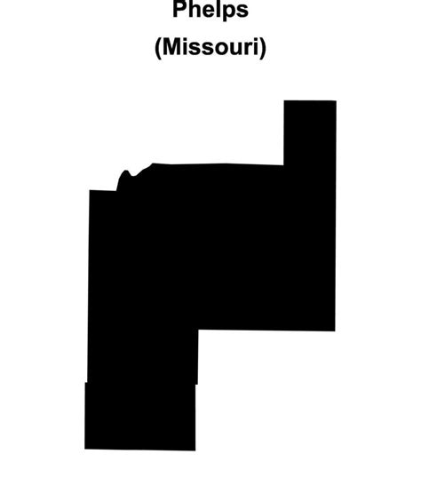 Phelps County Missouri Blank Outline Map 46856340 Vector Art At Vecteezy