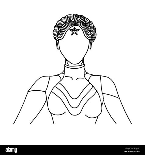 Twin Robot Lady From New Game Atomic And Heart Vector Illustration Isolated On White