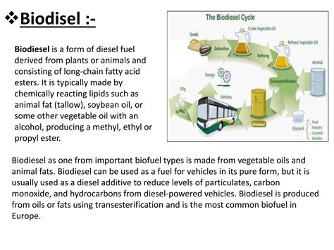 Bio Fuels Biodiesel And Ethanol Product Pptx