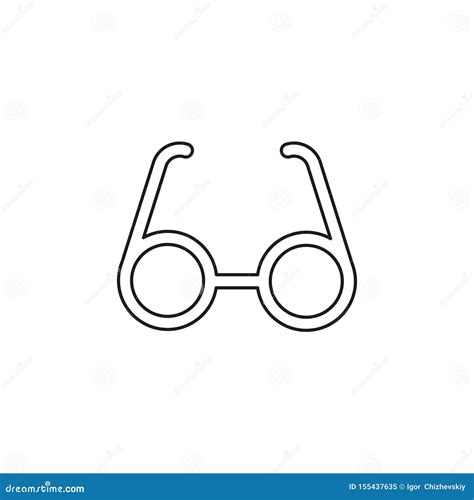 Icono Del Vector De Los Vidrios Del Ojo Ilustración del Vector