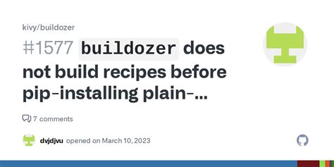 Buildozer Does Not Build Recipes Before Pip Installing Plain Python