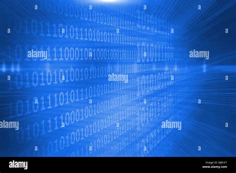 Futuristic Shiny Binary Code Stock Photo Alamy