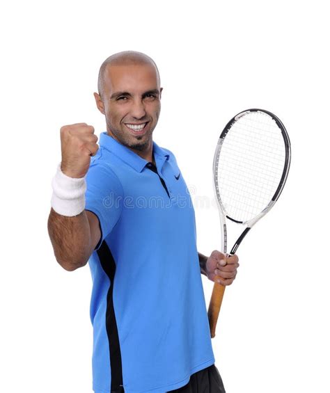 Tennis Player Portrait Stock Image Image Of Action Blue 19566993