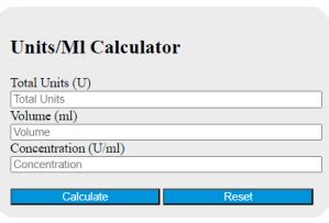 Units To ML Calculator Academy