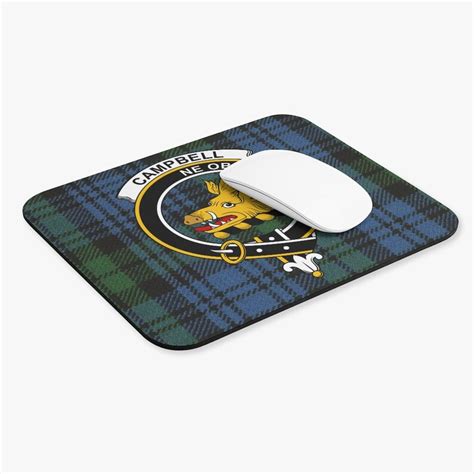 Personalized Scottish Clan Tartan Crest Mouse Pad Etsy