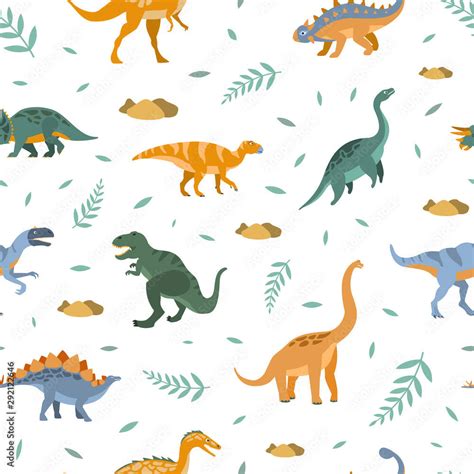 Download Cute Dinosaur Pattern Wallpaper