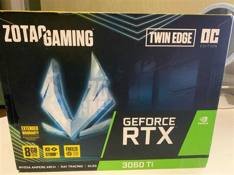 Zotac RTX 3060TI Twin Edge OC LHR 8GB пломба коробка документы 11 000
