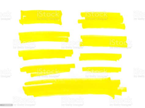 Yelow 줄무늬 마커를 사용 하 여 그린입니다 디자인에 대 한 세련 된 하이라이트 요소입니다 노랑에 대한 스톡 사진 및 기타
