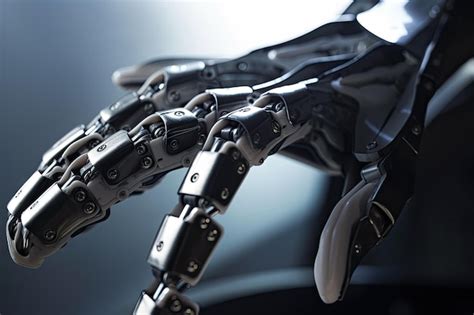 Premium Ai Image Closeup Of Cobot Arm With Intricate Fingers And