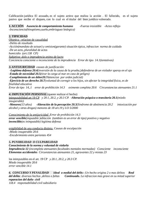 Guia Para Resolver Casos Penales Calificación Jurídica El Acusado Es
