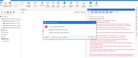 Operation Time Out Error While Reading In Mail Activities Uipath Community Forum