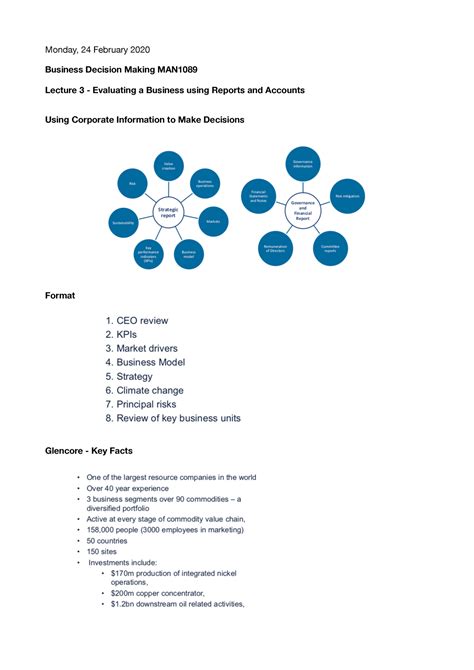 Man1089 Business Decision Making Lecture 3 Monday 24 February 2020 Business Decision Making