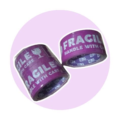 Jual Lakban Fragile Lilac Premium Lakban Unboxing Fragile Limited Edition Shopee Indonesia