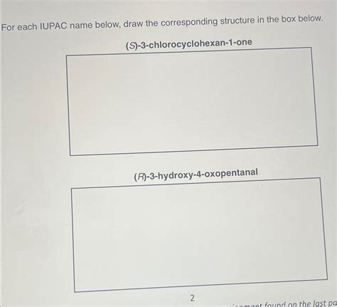 Solved For Each Iupac Name Below Draw The Corresponding