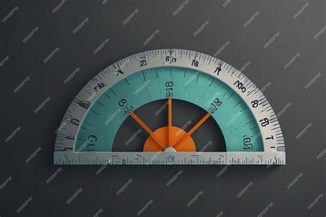 Protractor Ruler Measuring Tool 3d Vector Icon Cartoon Minimal Style Premium Ai Generated Image