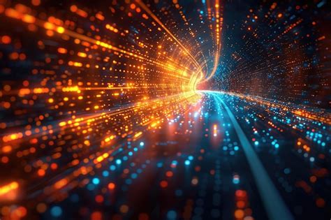 Electronic Data Transmission Tunnel Premium Ai Generated Image