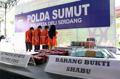 Rilis Narkoba Di Polresta Deli Serdang ANTARA Foto