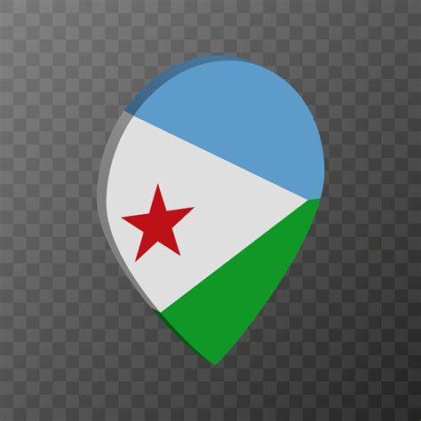 Map Pointer With Djibouti Flag Vector Illustration Vector Art At Vecteezy