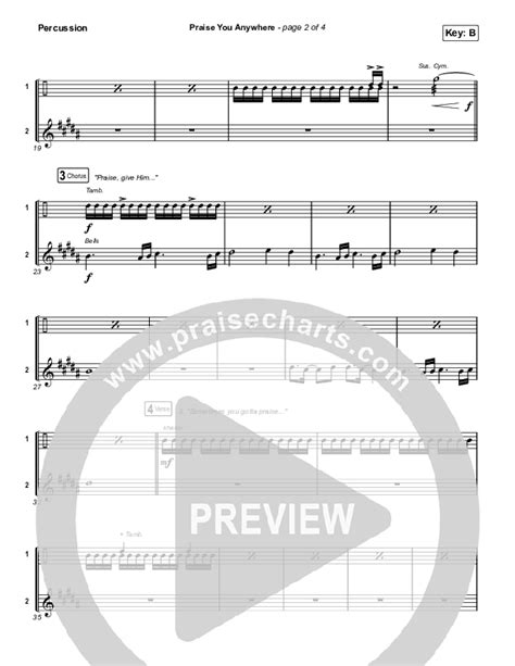 Praise You Anywhere Percussion Sheet Music Pdf Brandon Lake