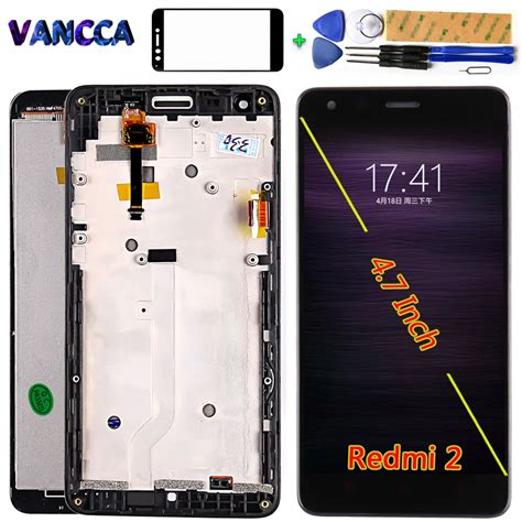 100 Tested LCD Display For For Xiaomi Redmi 2 4 7 Inch 1280 720 Digitizer Touch Screen Assembly