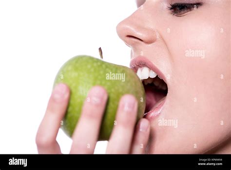Woman Eating An Apple Stock Photo Alamy Woman Eating An Apple Stock Photo Alamy