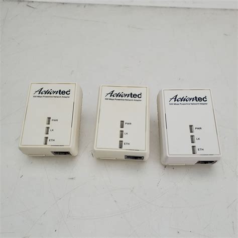 Used Actiontec 500 Mbps Powerline Network Adapter Pwr500 Lot Of 3