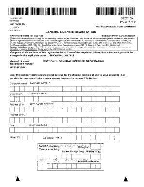 Fillable Online Gl Registration Form From Randall Metals Fax Email