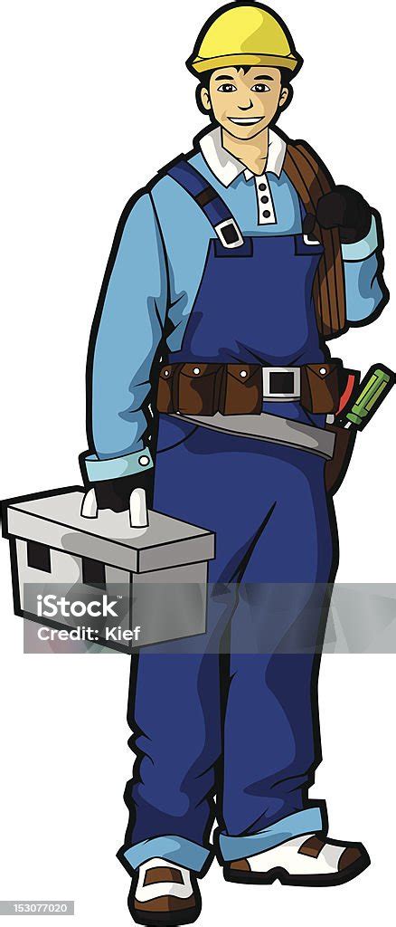 공사장 인부 건설 산업에 대한 스톡 벡터 아트 및 기타 이미지 건설 산업 건축하기 공구상자 Istock