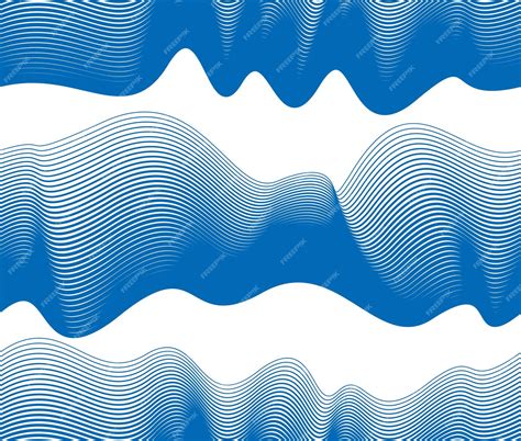 Premium Vector Chaotic Waves Seamless Pattern Vector Curve Lines