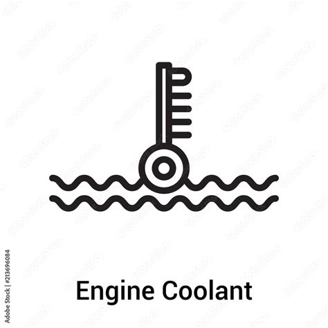 Engine Coolant Icon Vector Sign And Symbol Isolated On White Background Engine Coolant Logo