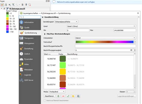 Pyqgis Rendering Tiff In Classified Presentation In Qgis Plugin Geographic Information