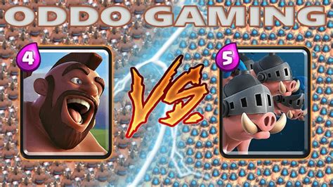 Hog Rider Vs Royal Hogs Clash Royale Battle 170 Youtube