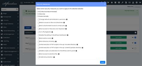 Wordpress Manager Security Measures