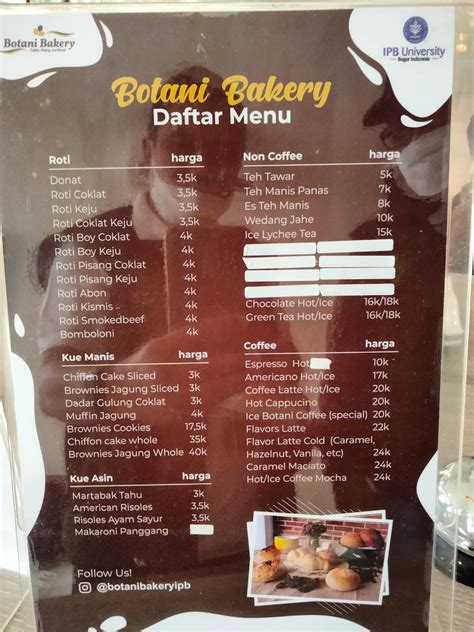 Carta Del Café Botani Kopi Nusantara Cibanteng