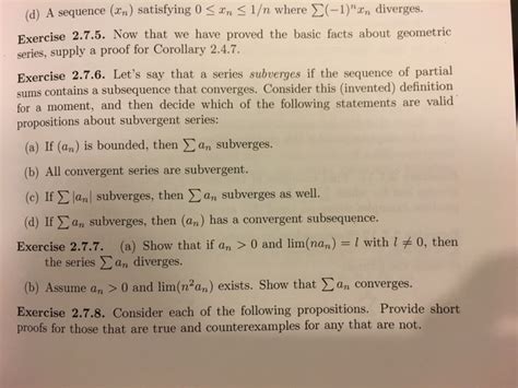 Solved D A Sequence Xn Satisfying 0 S Tn 1n Where