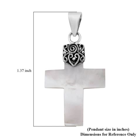 Buy Mother Of Pearl Cross Pendant In Sterling Silver At Shoplc