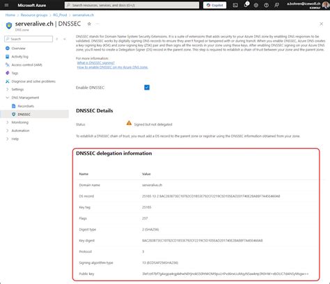 enable dnssec for a dns zone in azure with az powershell icewolf blog