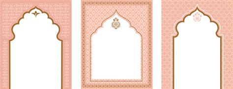 인도와 동양의 프레임 배경 문과 아치 결혼식 이벤트 초대장 템플릿 모음 0명에 대한 스톡 벡터 아트 및 기타 이미지 0명 결혼 의식 결혼식 Istock