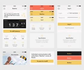Blue Website UI Kit Psd Free Download