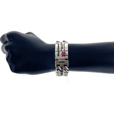 Custom Engraved Medical Id Bracelet For Men Autism Awareness 10 Mm