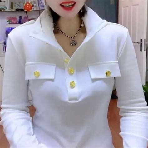 Commute Fashion Epaulet Pullovers Casual Solid Color Spring Autumn Long