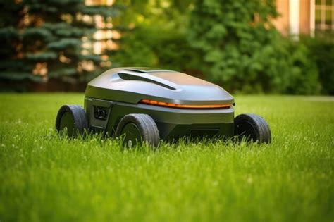 Premium Photo Robot Lawn Mower Grass