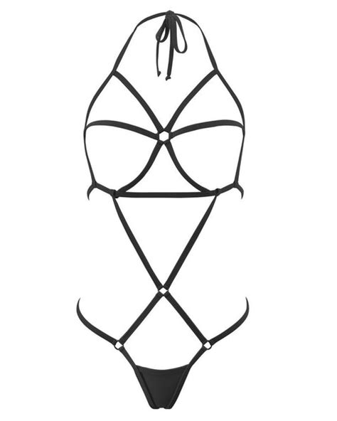 Sherrylo Black Spider Extreme One Piece String Bikini Sherrylo Swimwear
