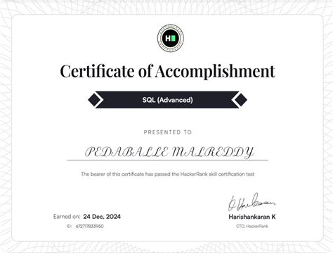 malreddy pedaballi on linkedin sql advancedsql certification