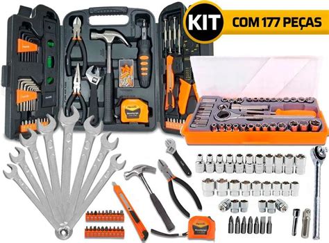 Kit Jogo De Ferramentas 175 Pcs C Soquetes Chaves Completo Sparta